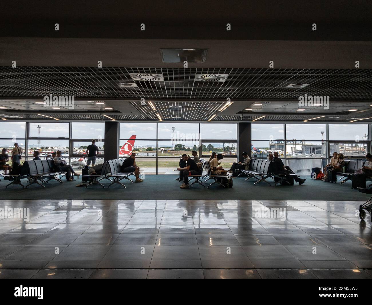 Picture of boarding gates of Belgrade airport. Belgrade Nikola Tesla ...