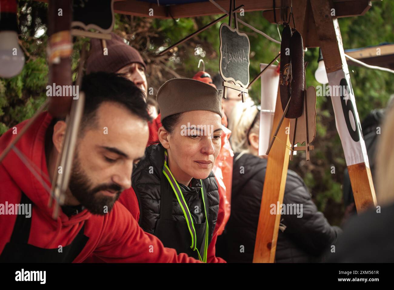 Picture of a woman wearing a sajkaca. The šajkača is the Serbian ...