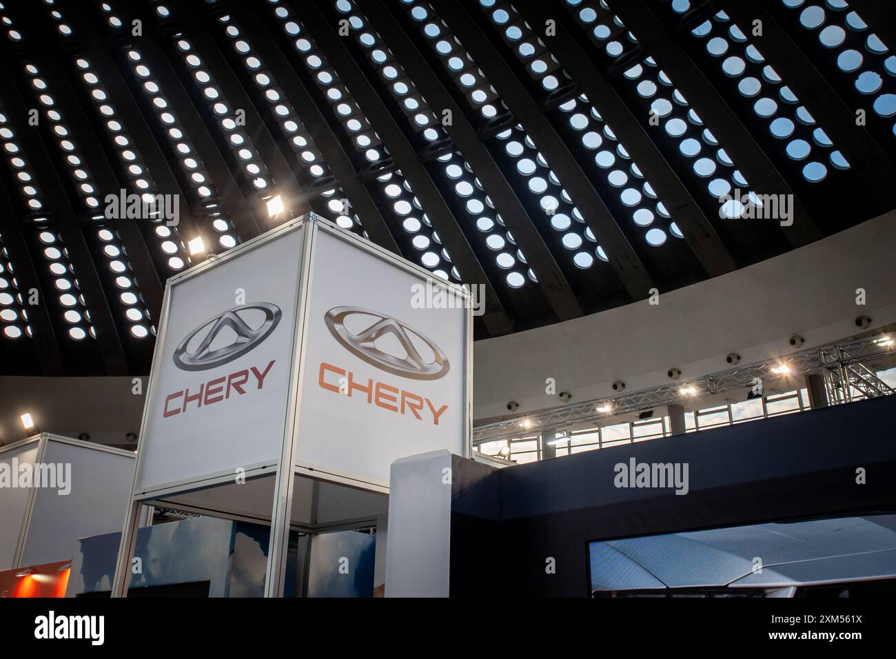 Picture of a sign with the logo of Chery on their car dealership for ...