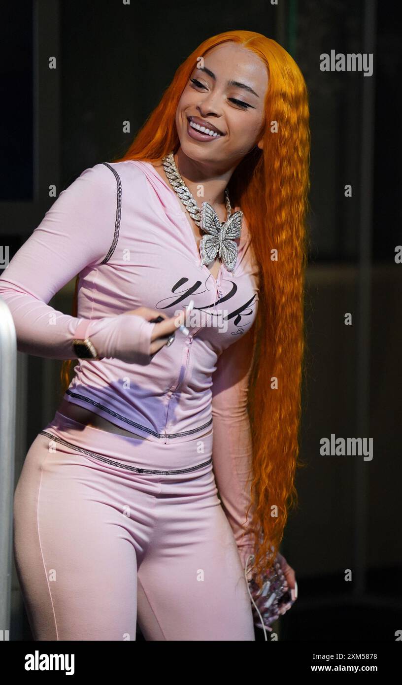 Ice Spice at a public appearance for Ice Spice Lights Empire State ...