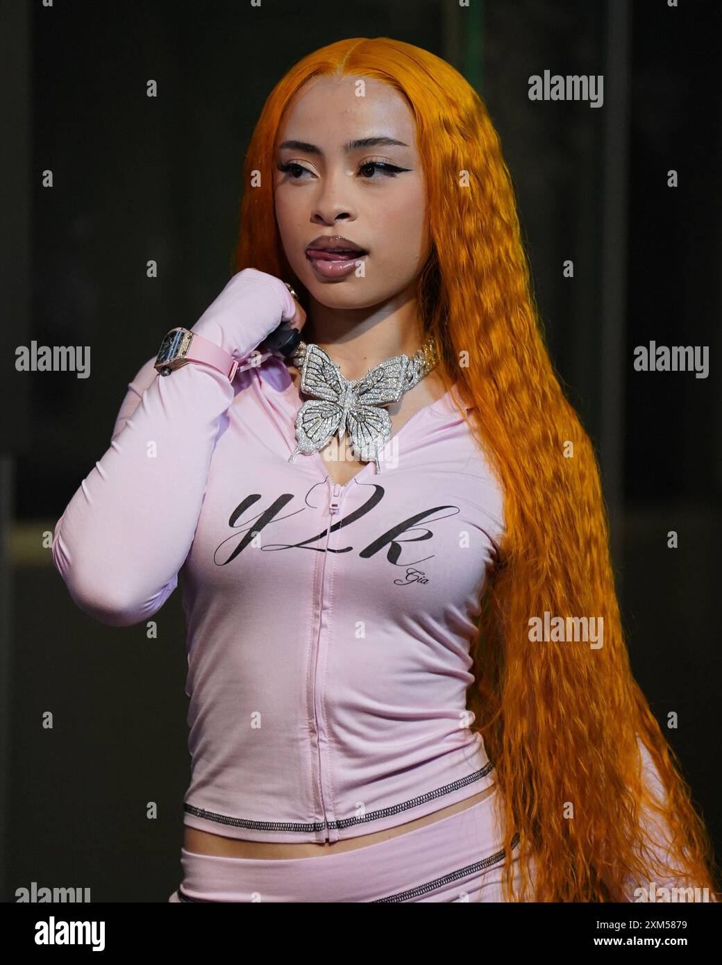 Ice Spice at a public appearance for Ice Spice Lights Empire State ...