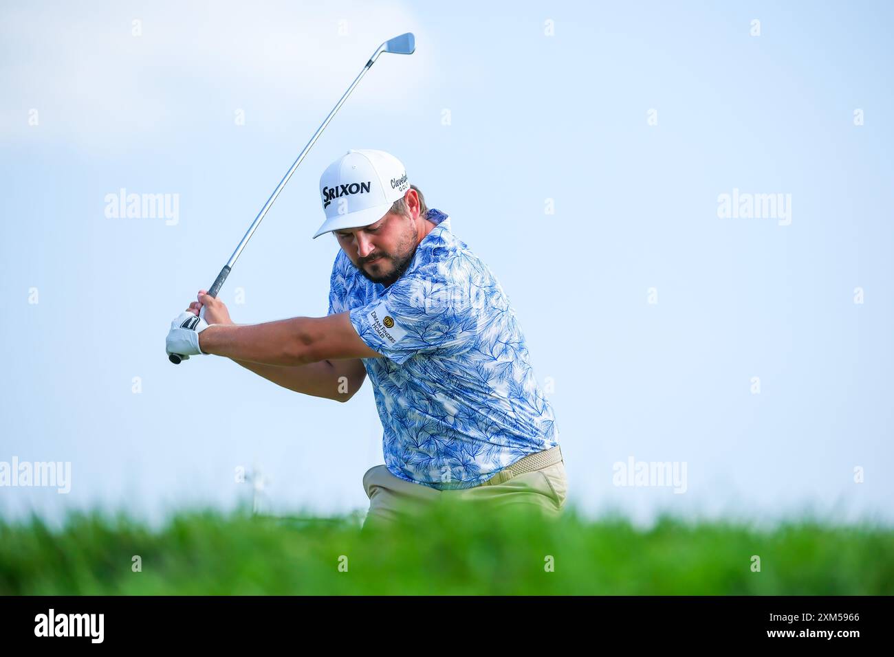 Blaine, Minnesota, USA. 25th July, 2024. ANDREW NOVAK tees off at hole ...