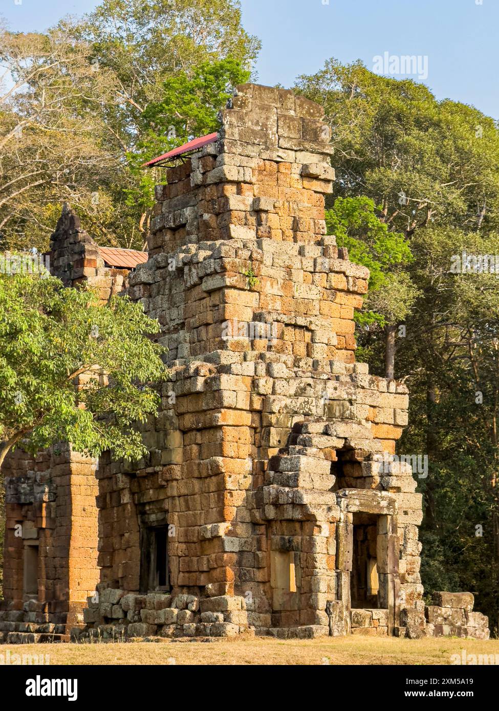 The Terrace of the Leper King, part of the walled city of Angkor Thom ...