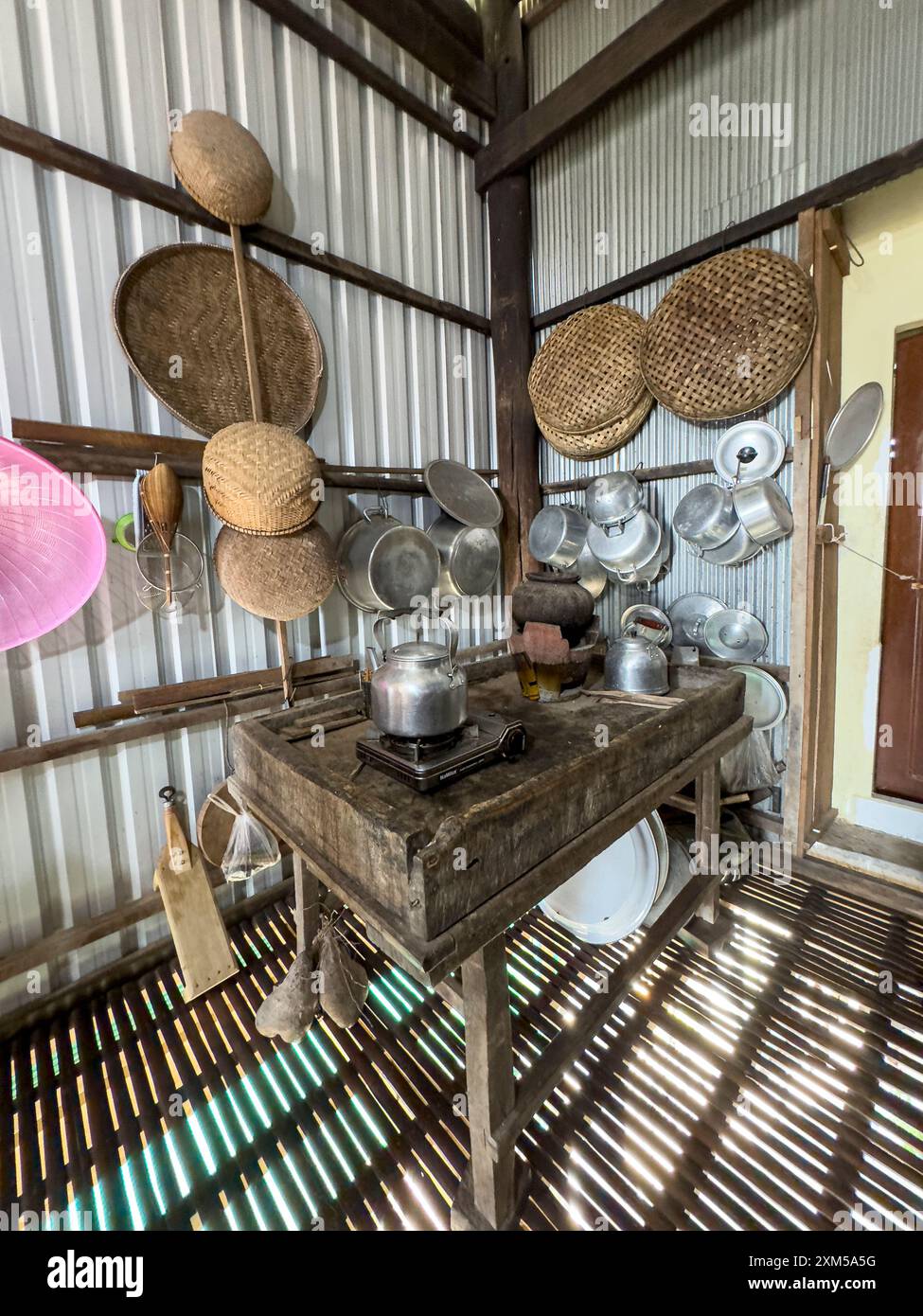 Interior view of a home in the small village Angkor Ban, Battambang ...