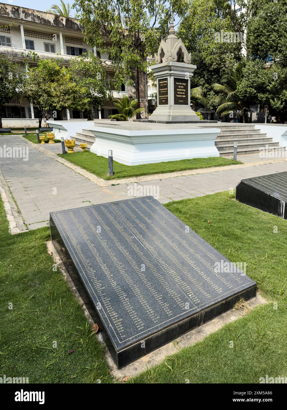Commemorative plack at the Tuol Sleng S21 Genocide Museum, Phnom Penh ...