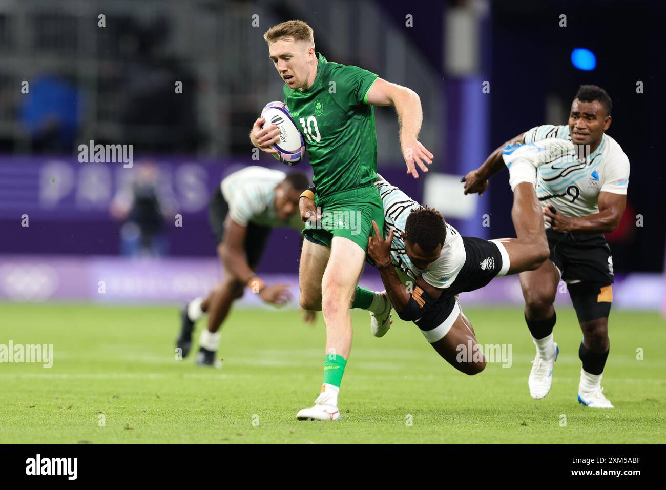 Paris, France, 25 July, 2024. Terry Kennedy (10) of Team Ireland runs ...