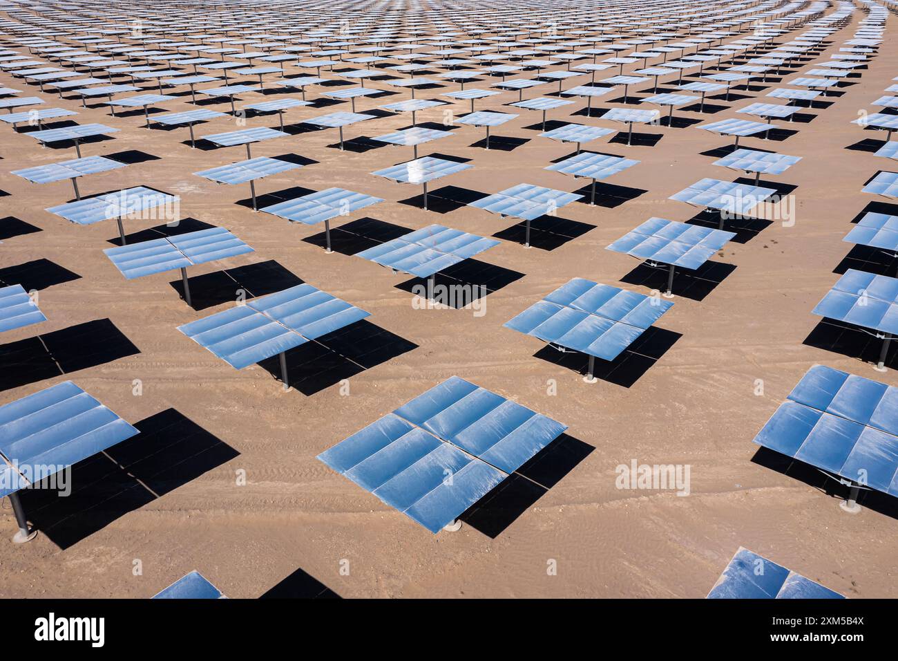 JIUQUAN, CHINA - JUNE 30, 2024 - Aerial photo of a molten salt tower ...