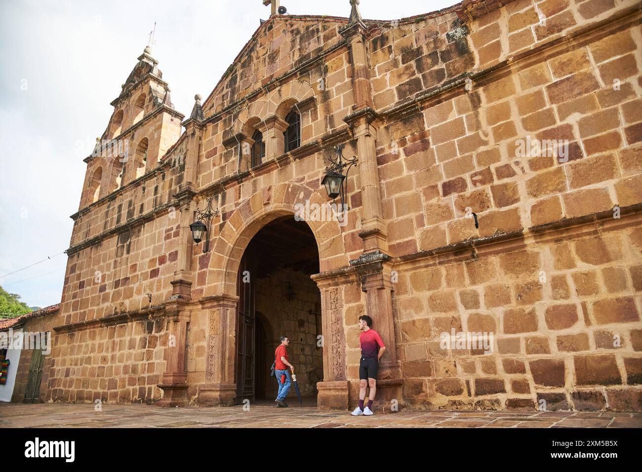Guane, Santander, Colombia; November 26, 2022: Facade of the Santa ...