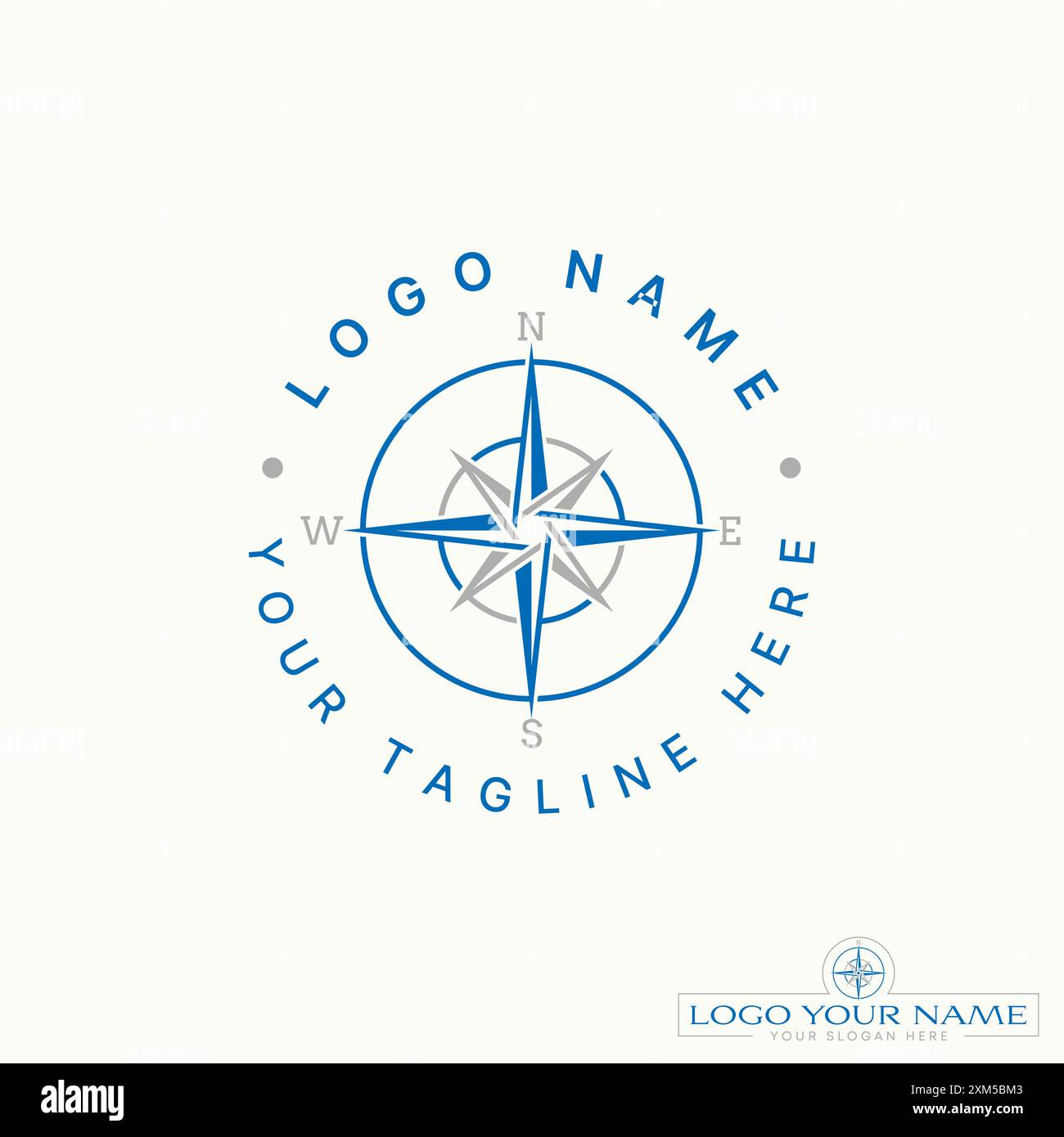 Logo design graphic concept creative premium vector stock emblem unique Compass signpost ...
