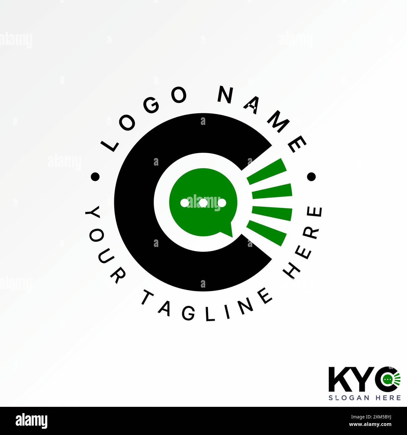 Logo design graphic concept abstract creative premium vector stock initial C font unique line ...