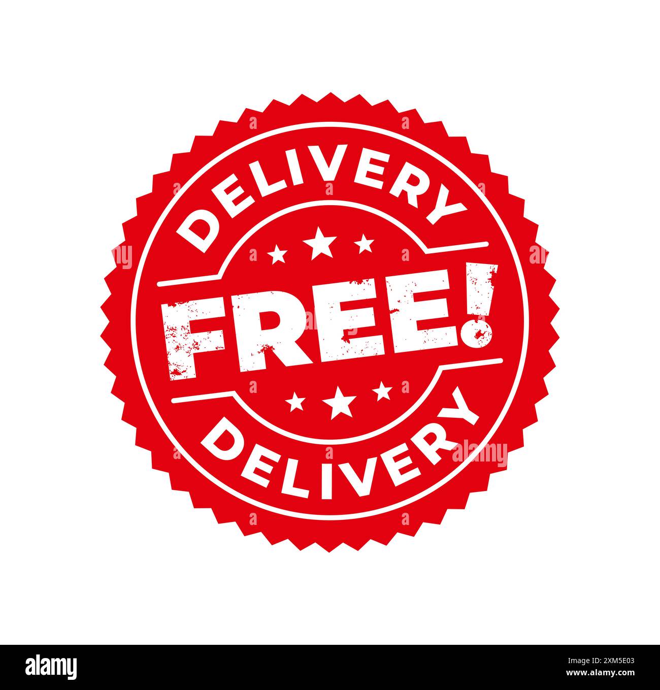 Free Delivery circular red stamp frame. Grunge rubber stamp textured ...