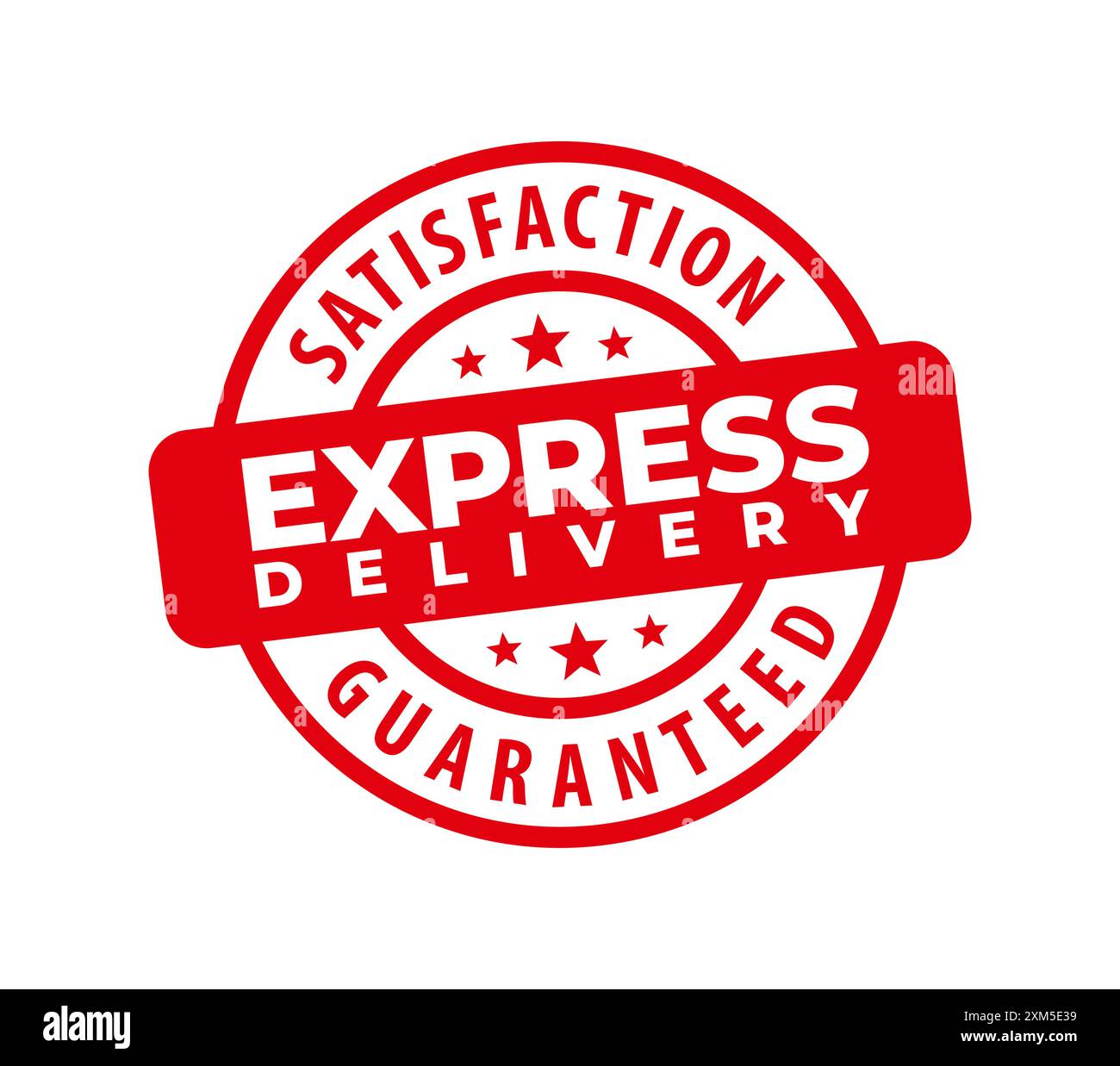 Express delivery satisfaction guaranteed circular red stamp frame ...