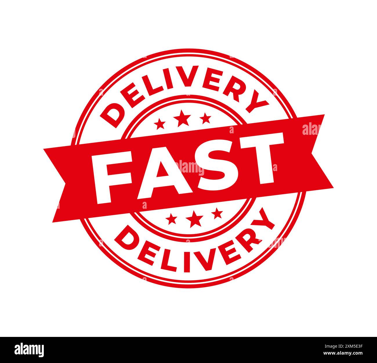 fast delivery retro vintage circular red stamp frame isolated on white ...