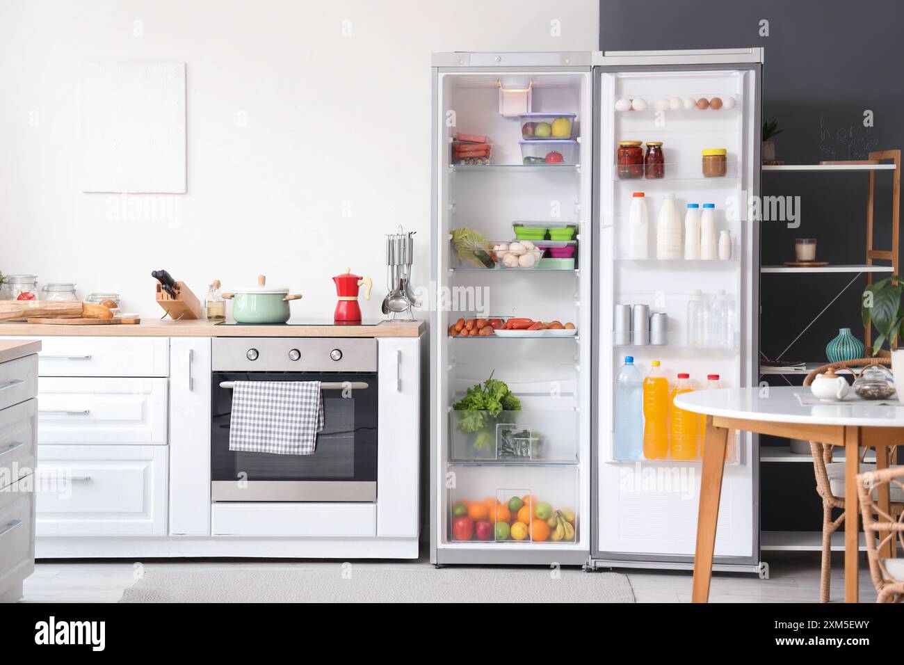 Refrigerator door open soda hi-res stock photography and images - Alamy