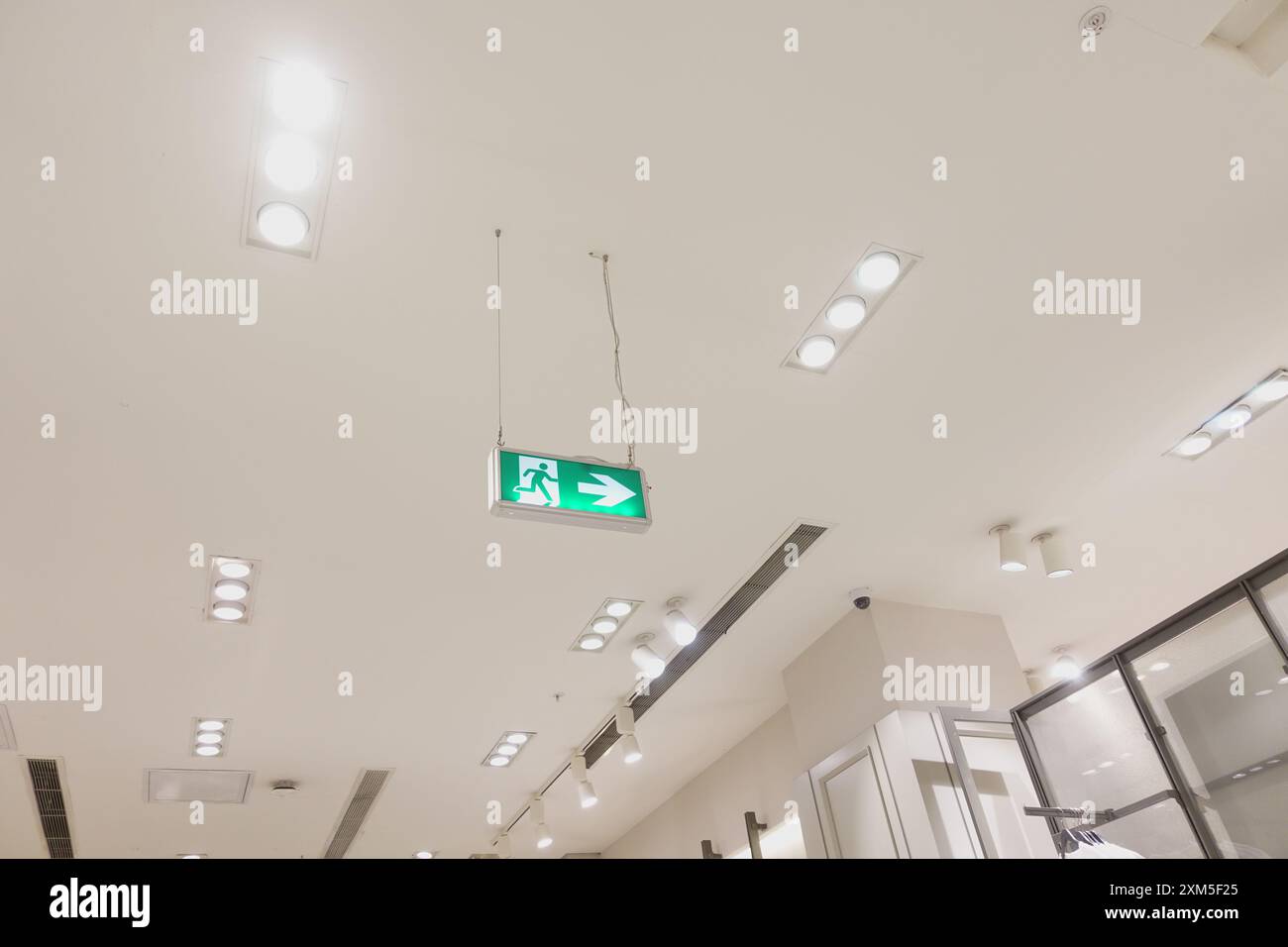 emergency exit door inside of a building Stock Photo - Alamy