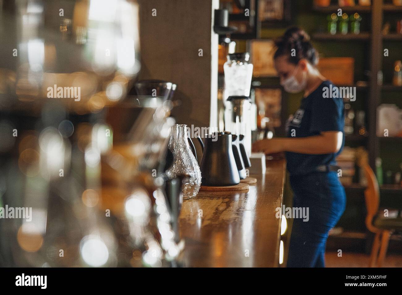 Process making cup coffee in hi-res stock photography and images - Alamy