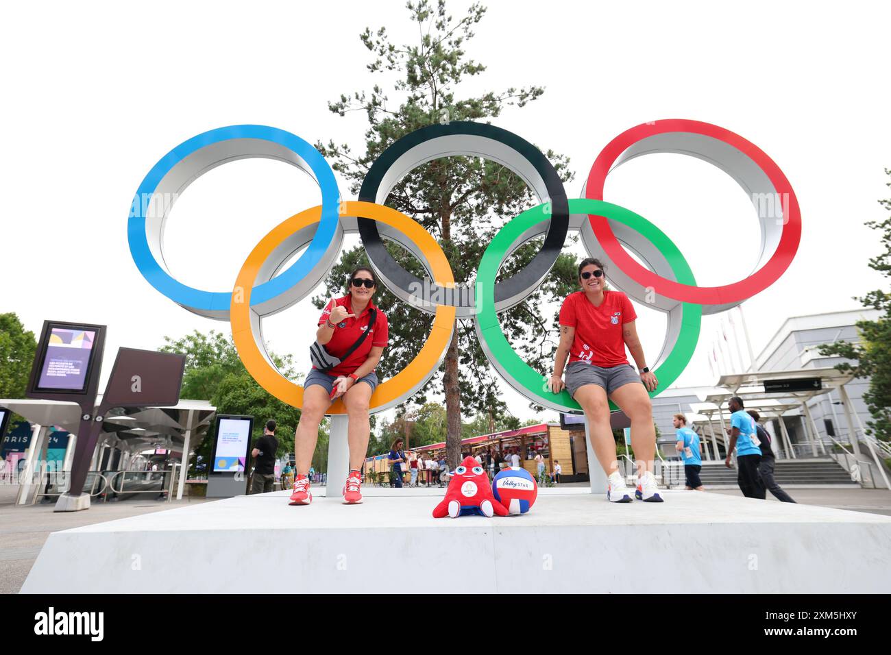 Paris, France. 25th July, 2024. Paris Olympic Logo Table Tennis : The ...