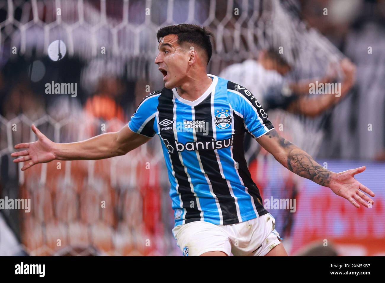 Sao Paulo, Brazil. 25th July, 2024. Franco Cristaldo of Gremio, during ...