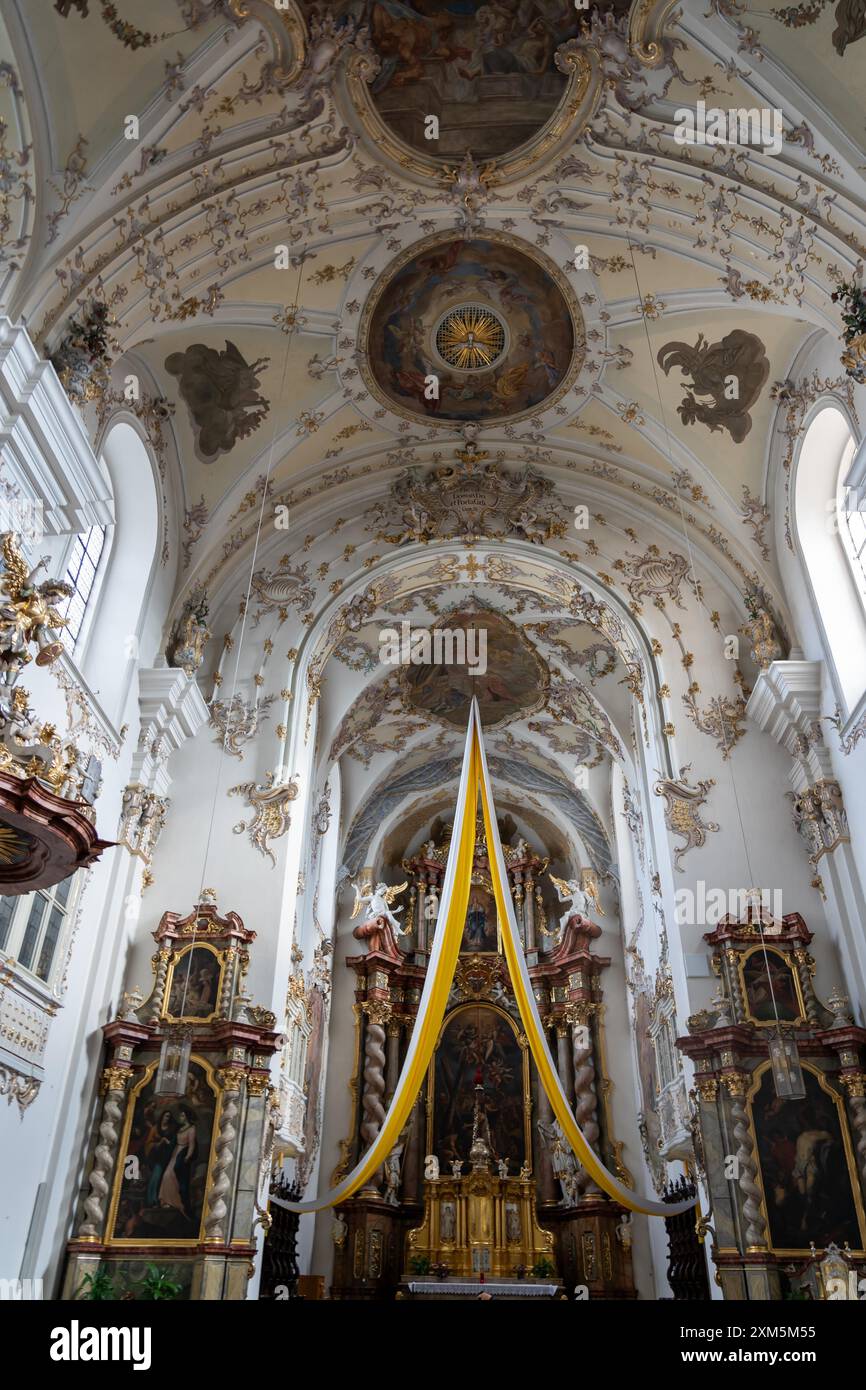 Germany - November 06, 2023 : A German church interior with ornate ...