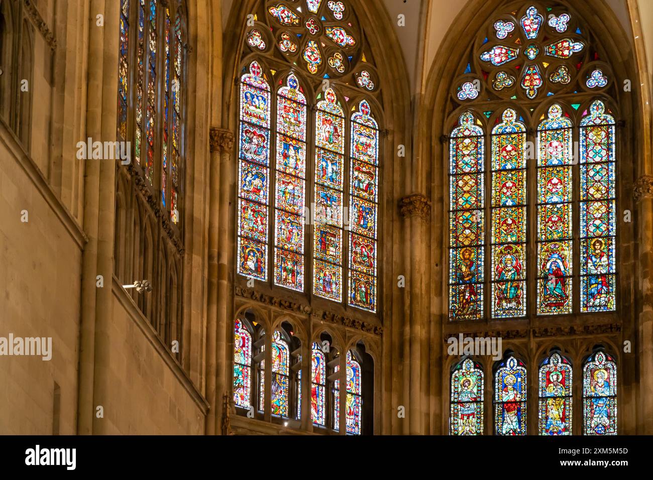 Germany - November 06, 2023 : Stained glass windows in a German ...