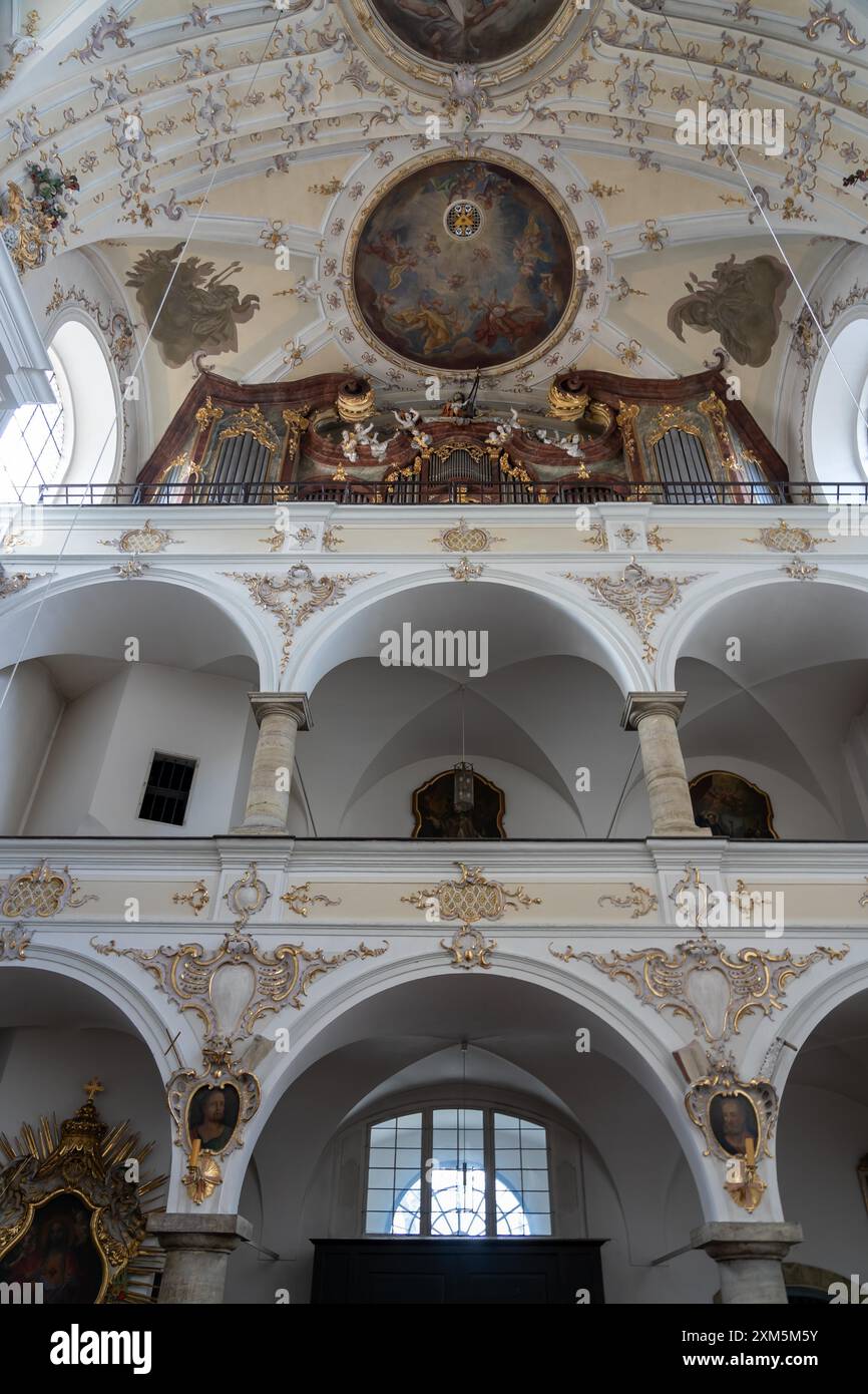 Germany - November 06, 2023 : A church interior with ornate ceilings ...