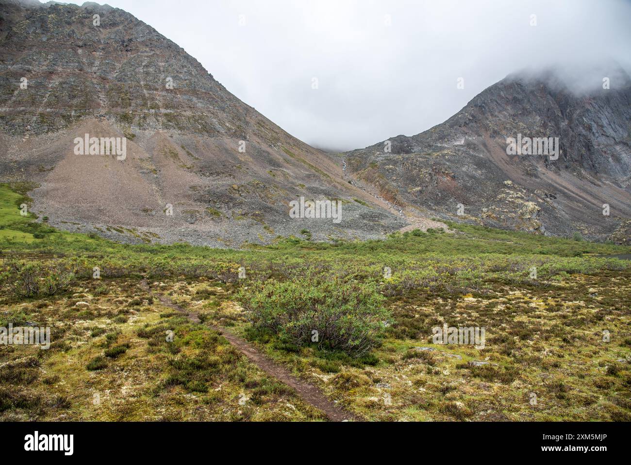 Landscape mountain views from Tombstone Territorial Park in northern ...