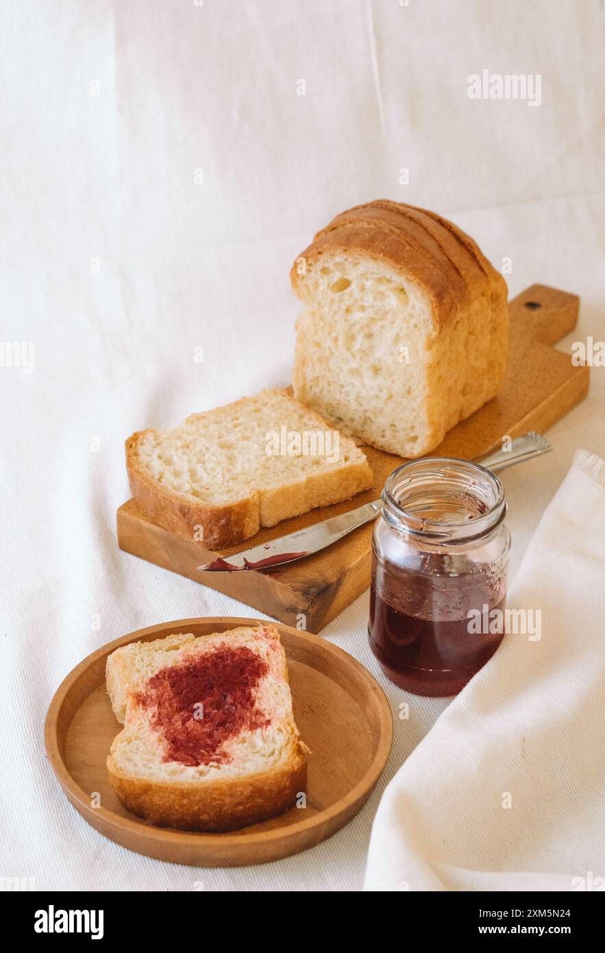 Jam with brown bread hi-res stock photography and images - Alamy