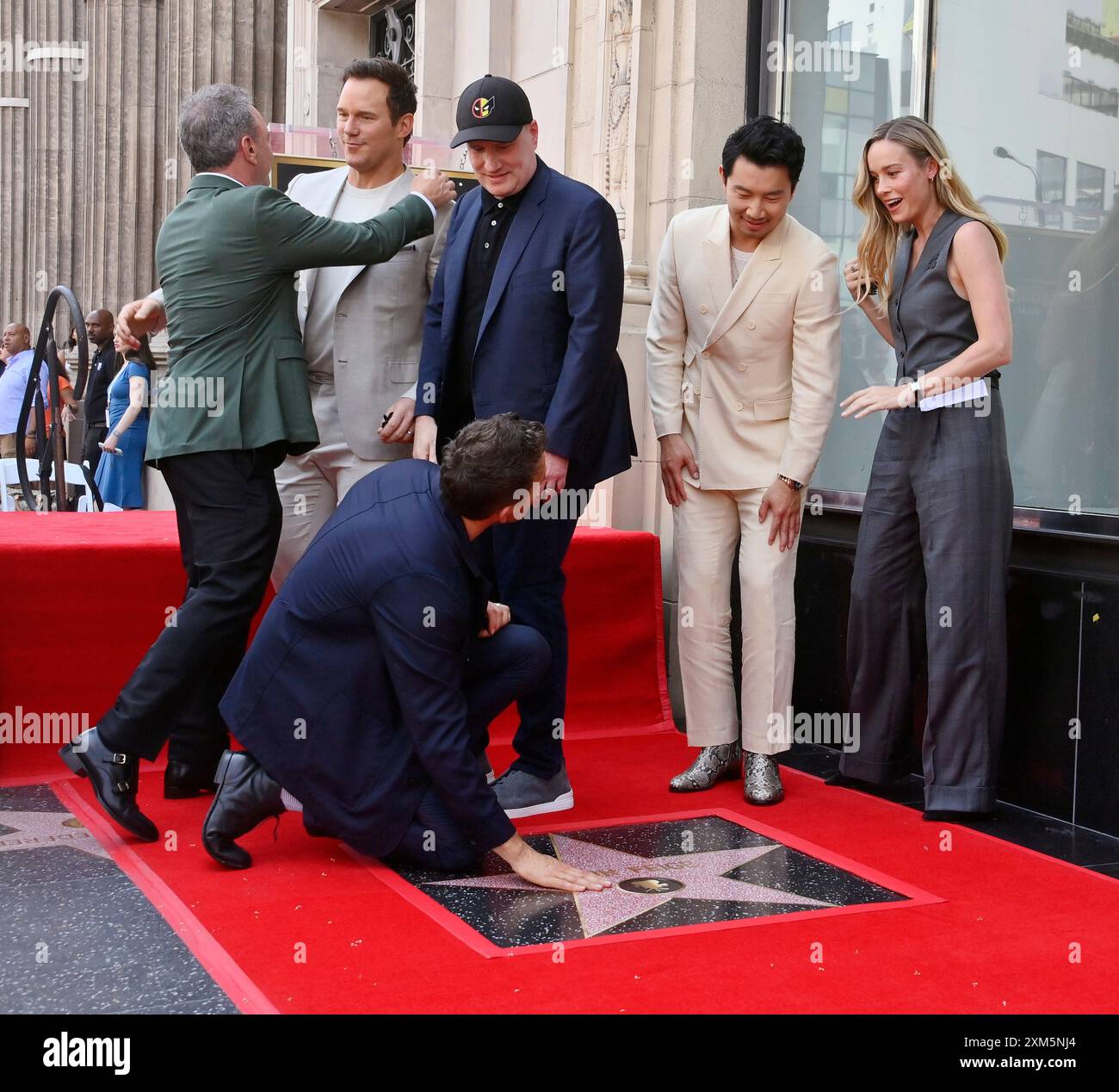 Los Angeles, United States. 25th July, 2024. Ryan Reynolds, Kevin Feige ...