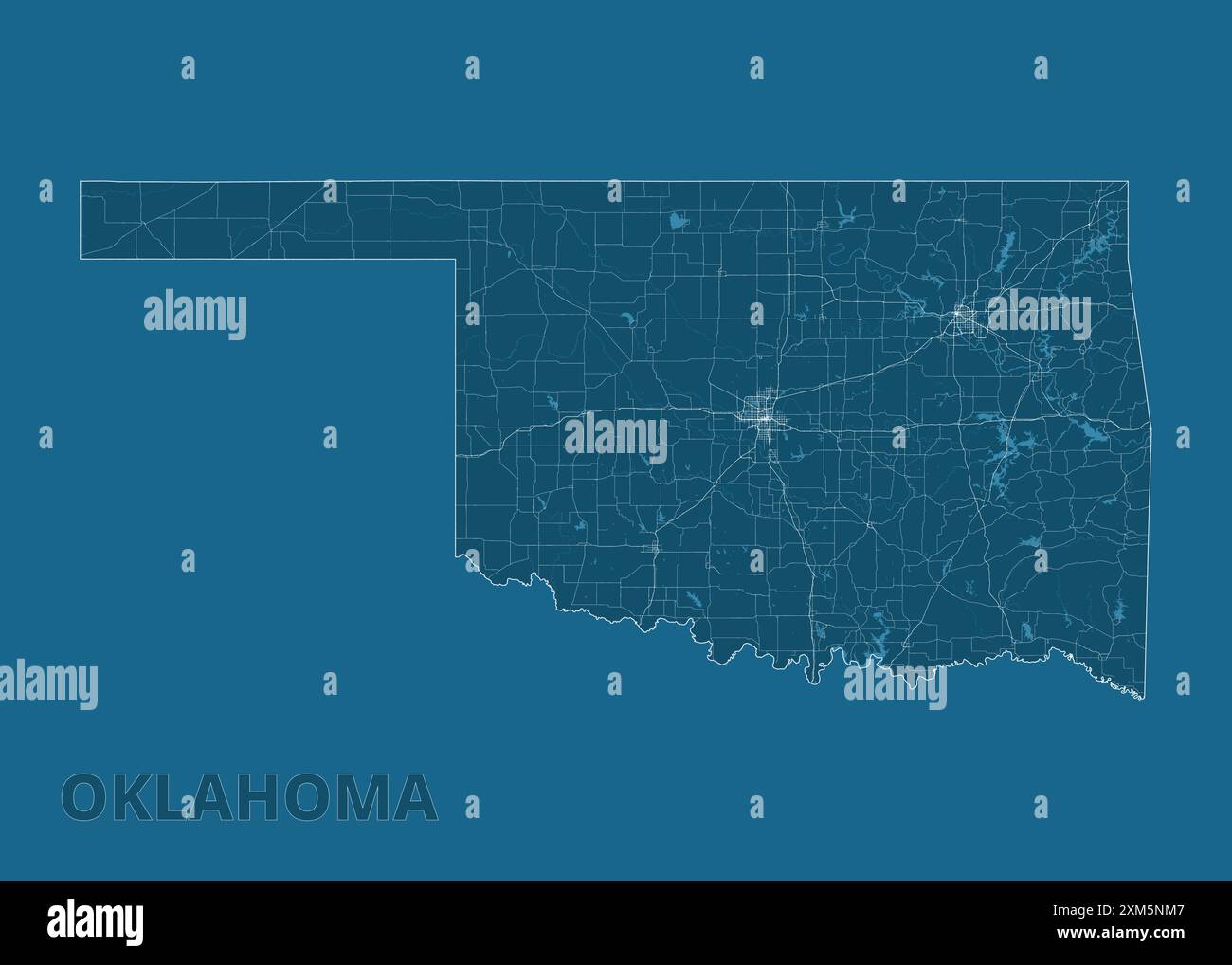 Oklahoma topography map hi-res stock photography and images - Alamy