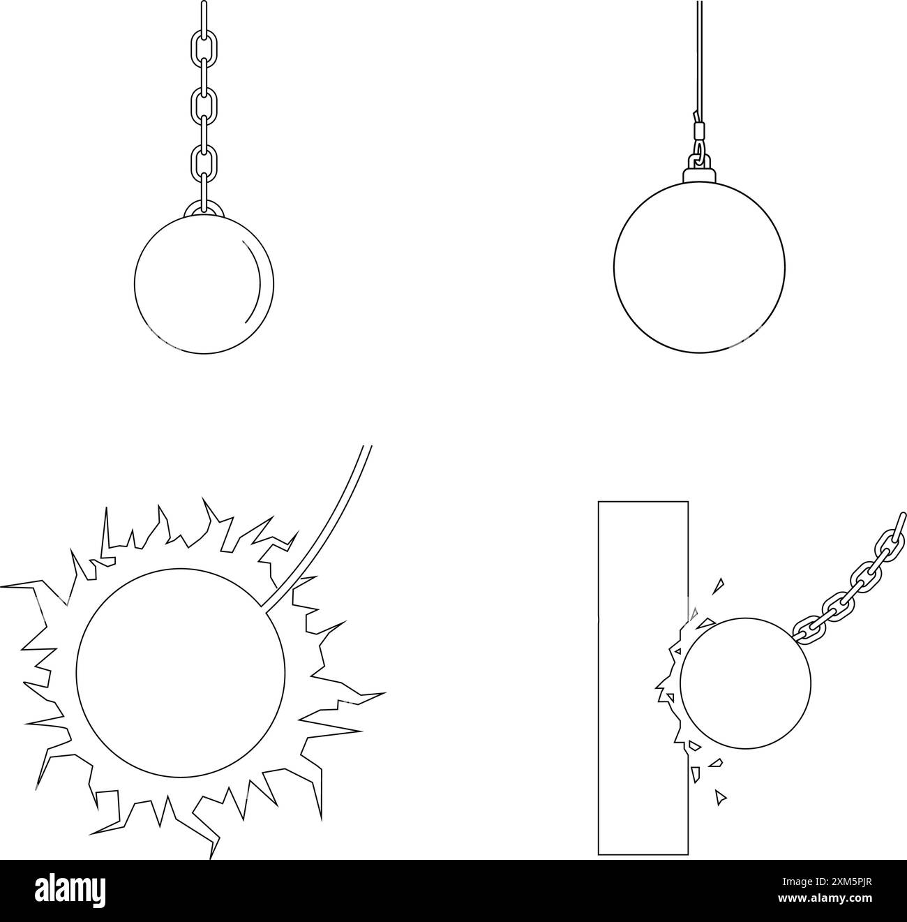 wrecking steel ball icon illustration design Stock Vector Image & Art ...