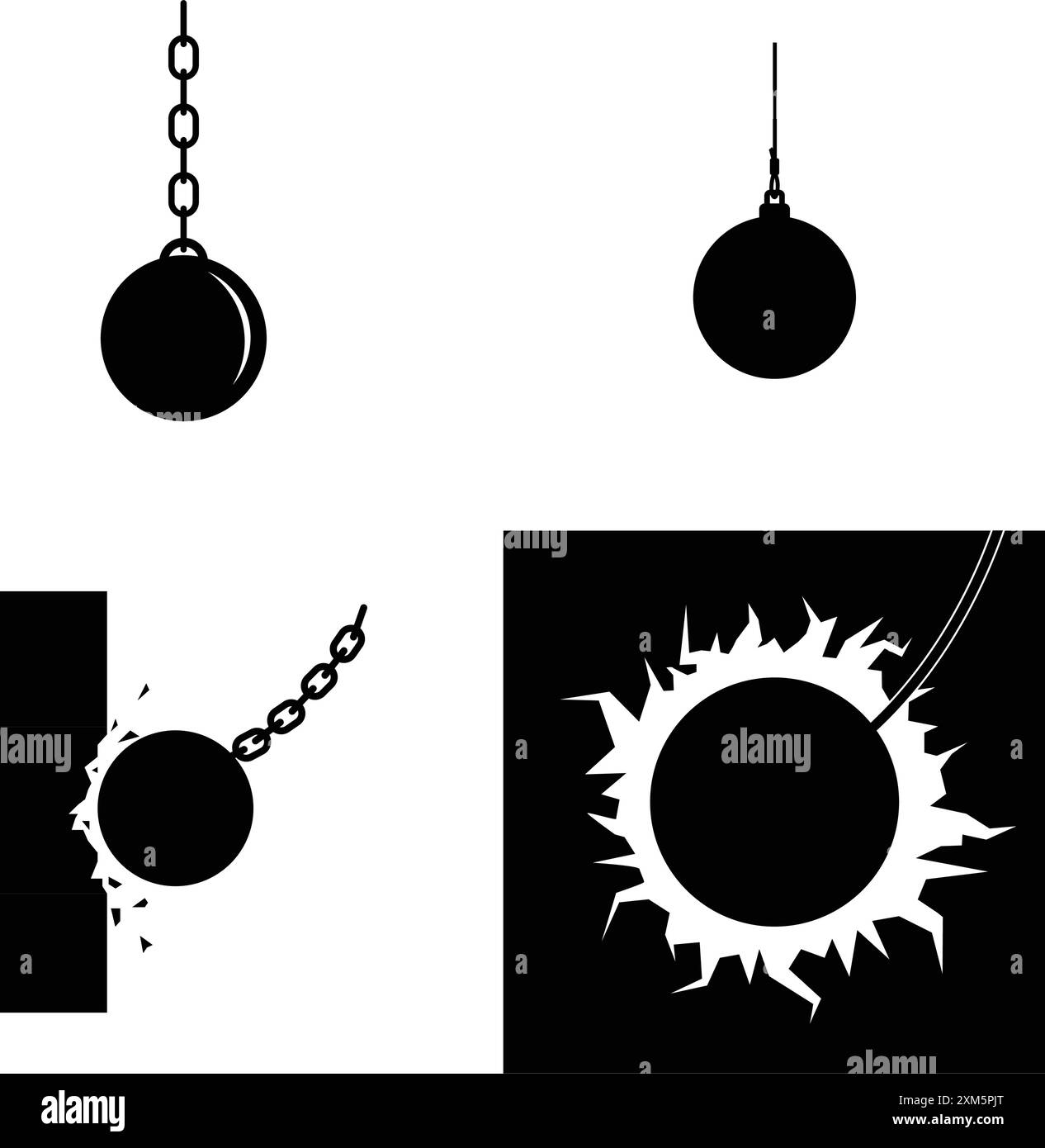 Wrecking ball building Black and White Stock Photos & Images - Alamy