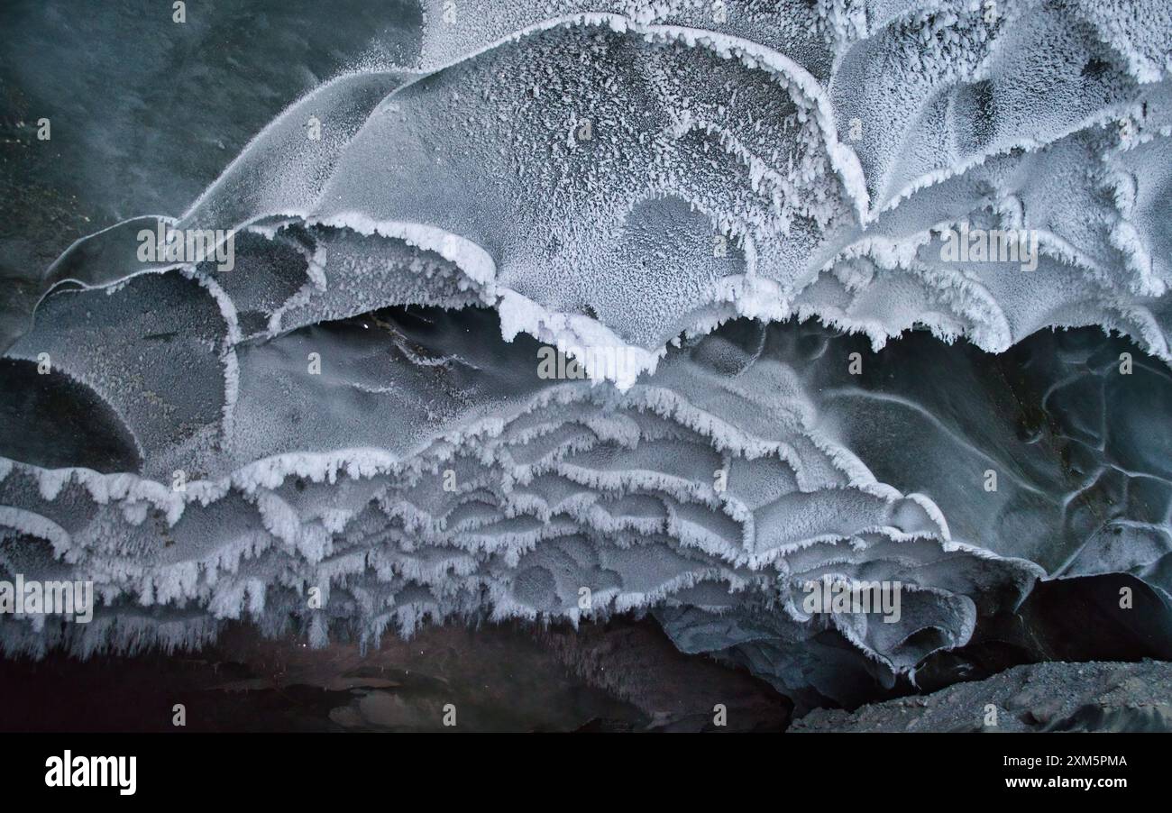 Ice on Castner Cave on a winter day in Alaska Stock Photo - Alamy