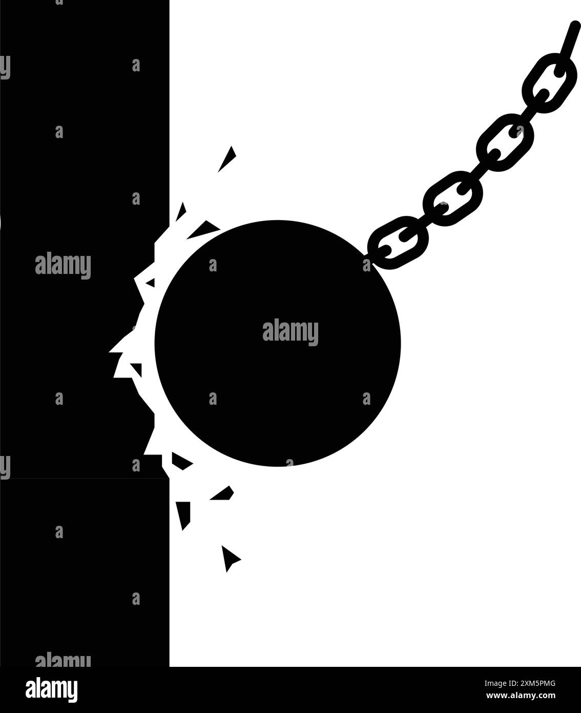 Hanging sign chain danger Stock Vector Images - Alamy