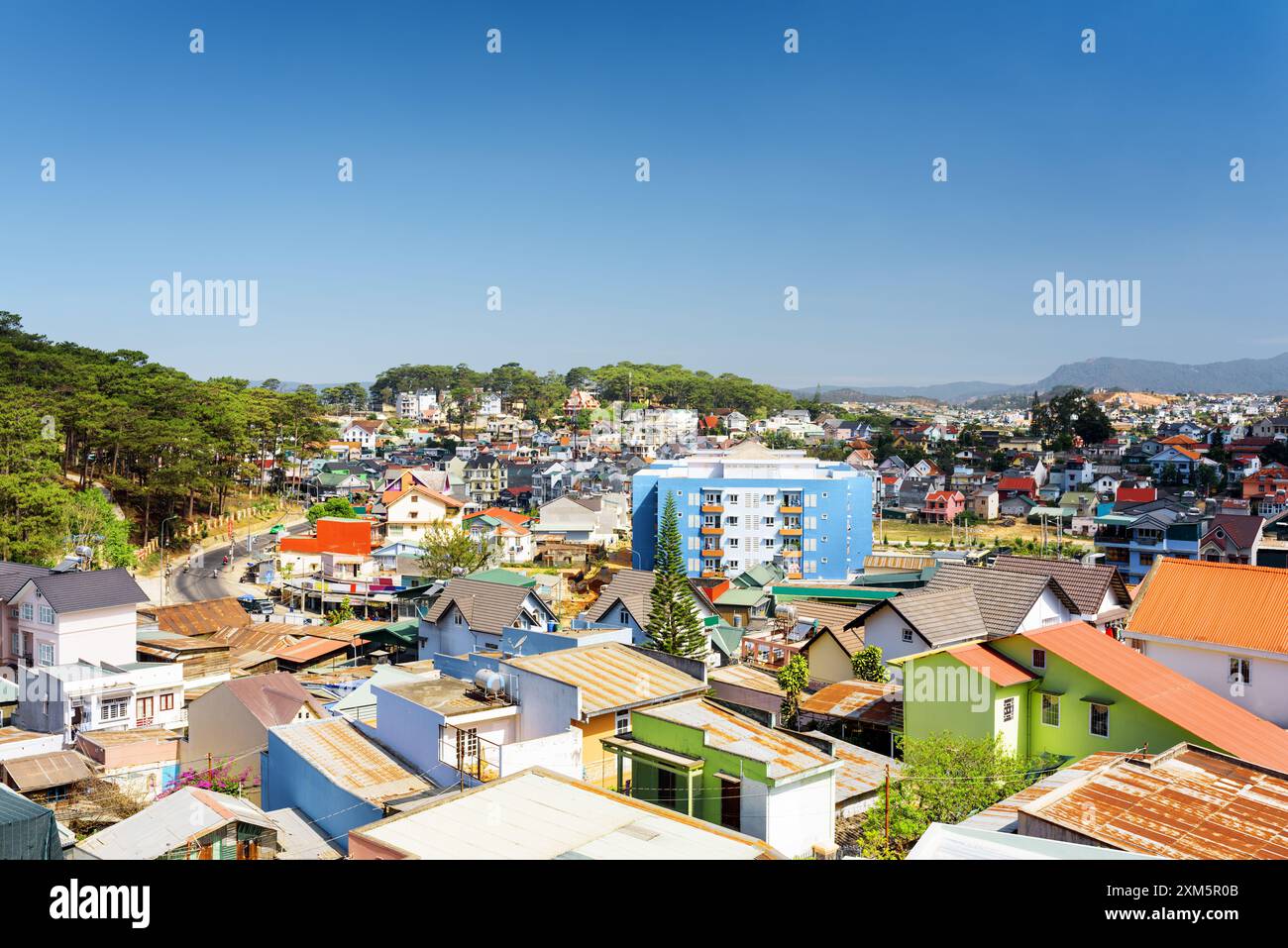 Many colorful houses of Da Lat city (Dalat Stock Photo - Alamy