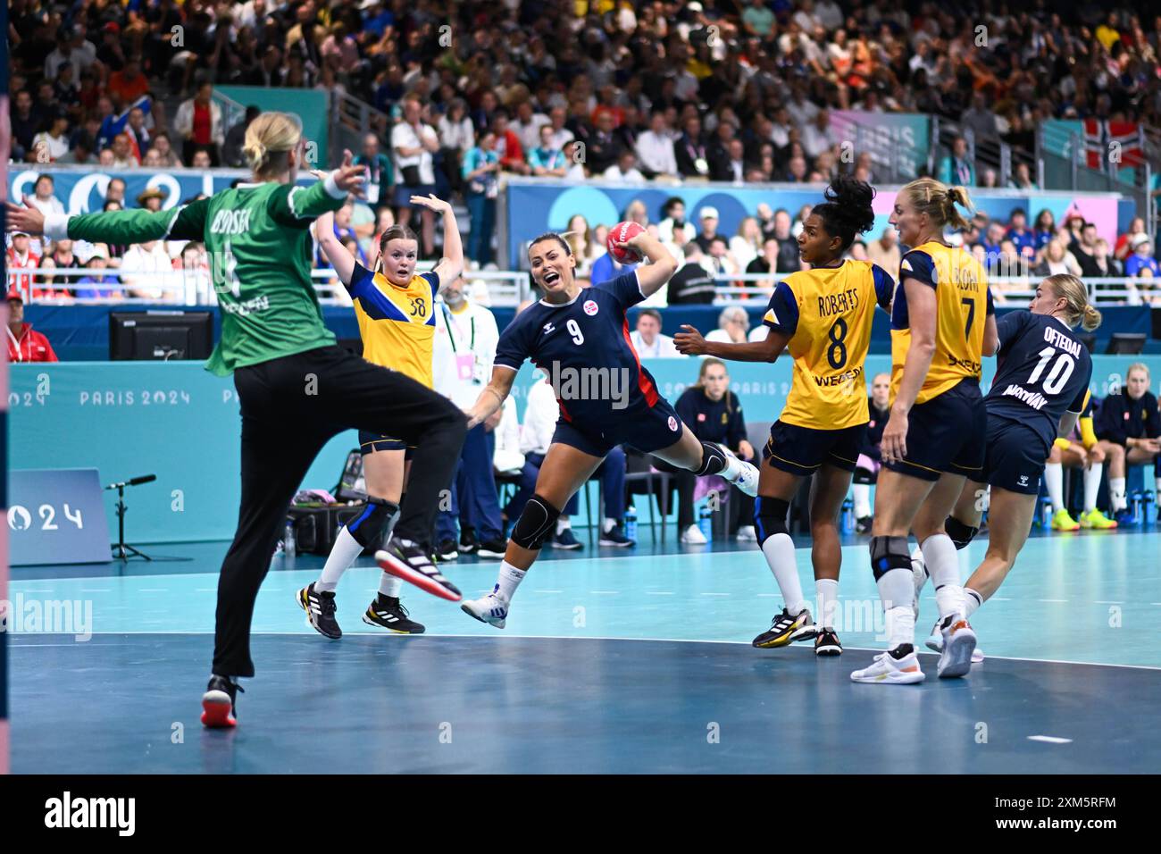 Nora Mork of Norway, Handball, Women's Preliminary Round Group A ...