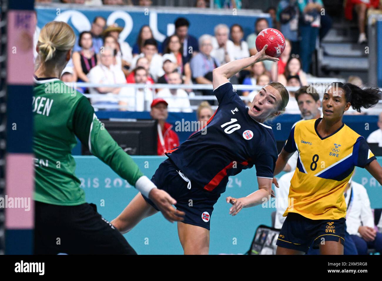Stine Bredal Oftedal of Norway, Handball, Women's Preliminary Round Group A between Norway and ...