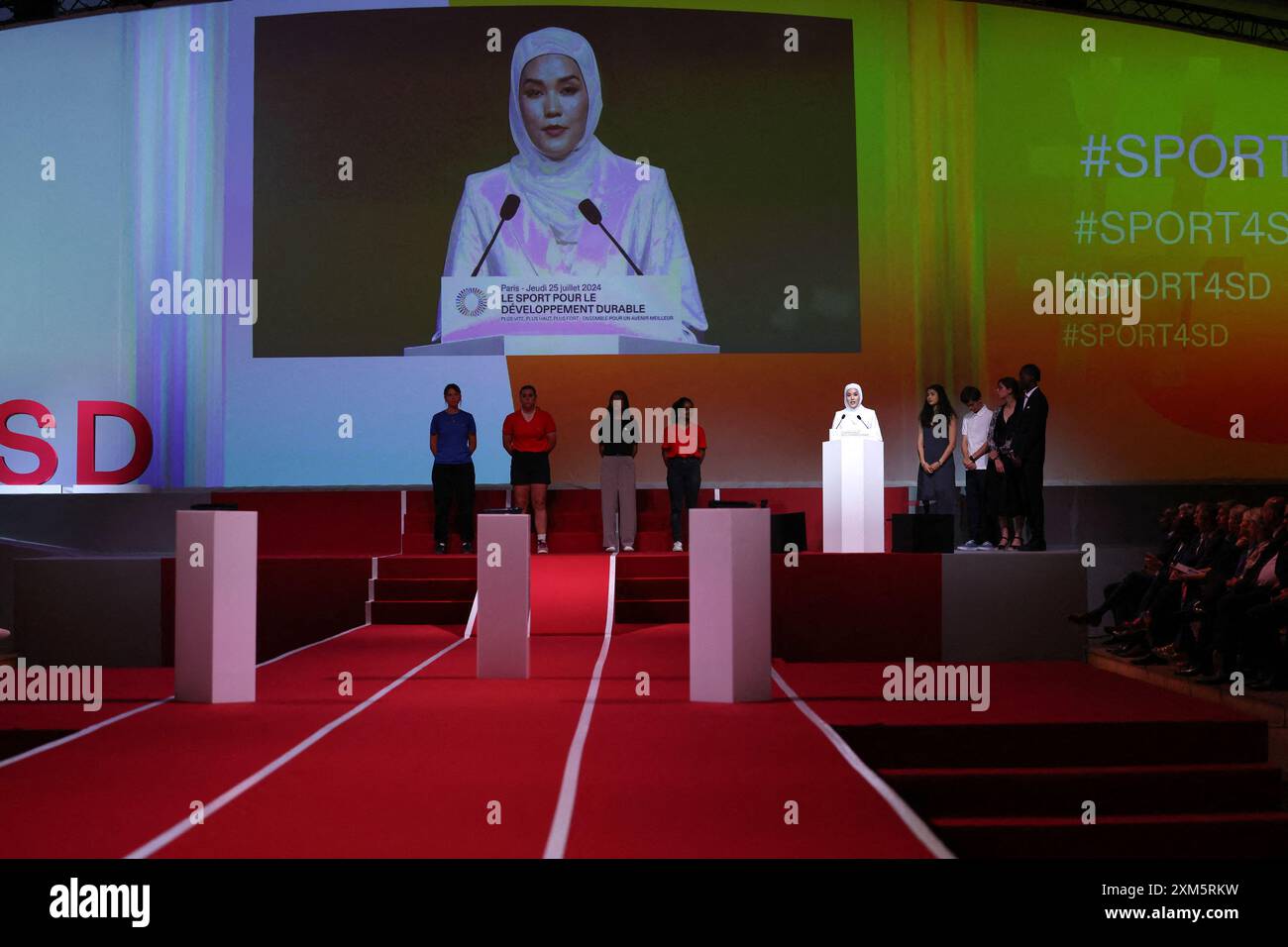 Paris, France. 25th July, 2024. Representer of The IOC's Refugee ...