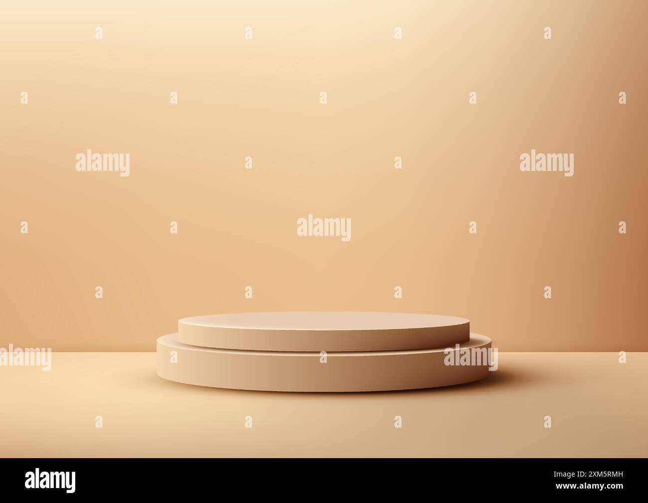 3D Beige Podium on Beige Background, Modern Style Product Display ...