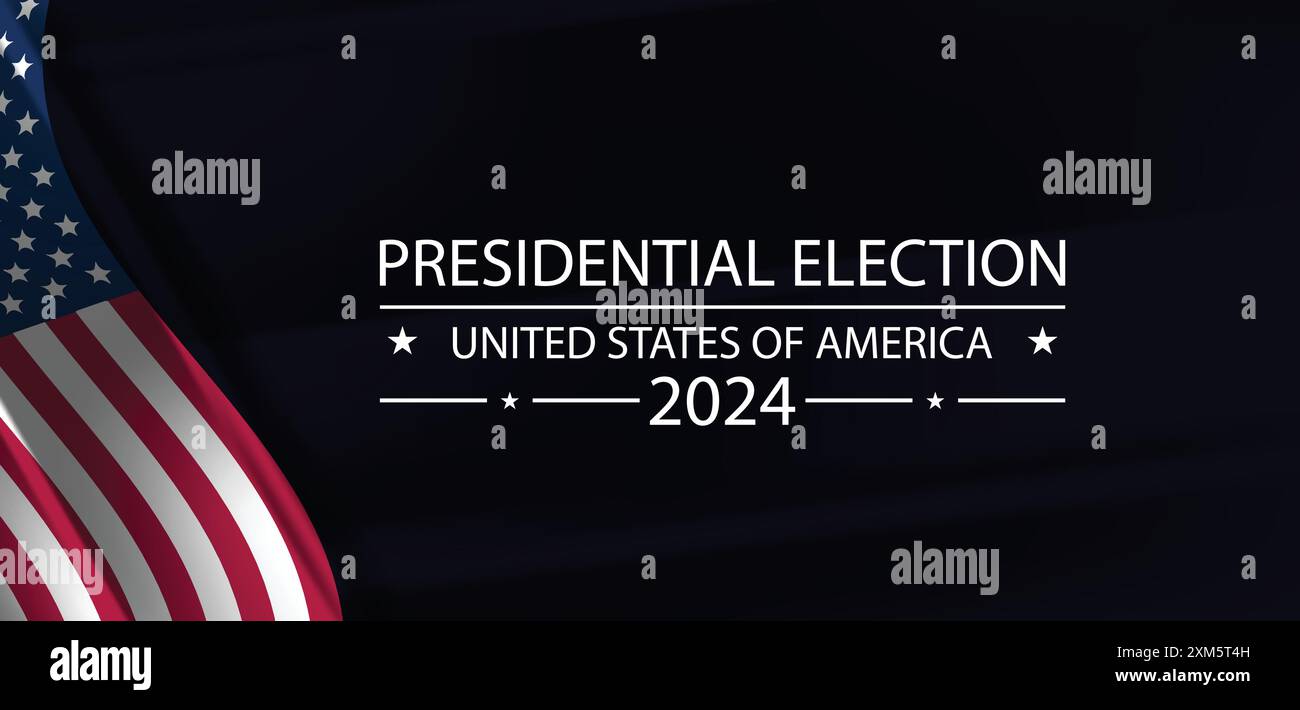 The Race for the White House Presidential Election 2024 Stock Vector ...