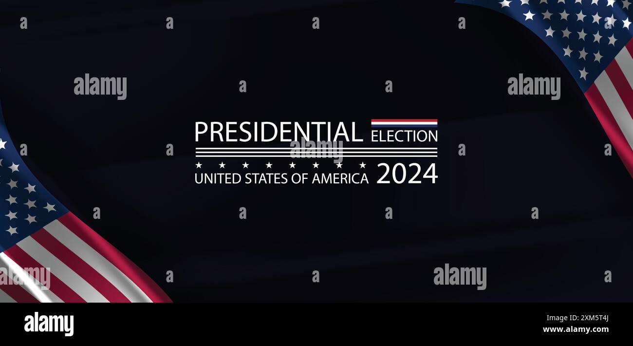 The Race for the White House Presidential Election 2024 Stock Vector ...