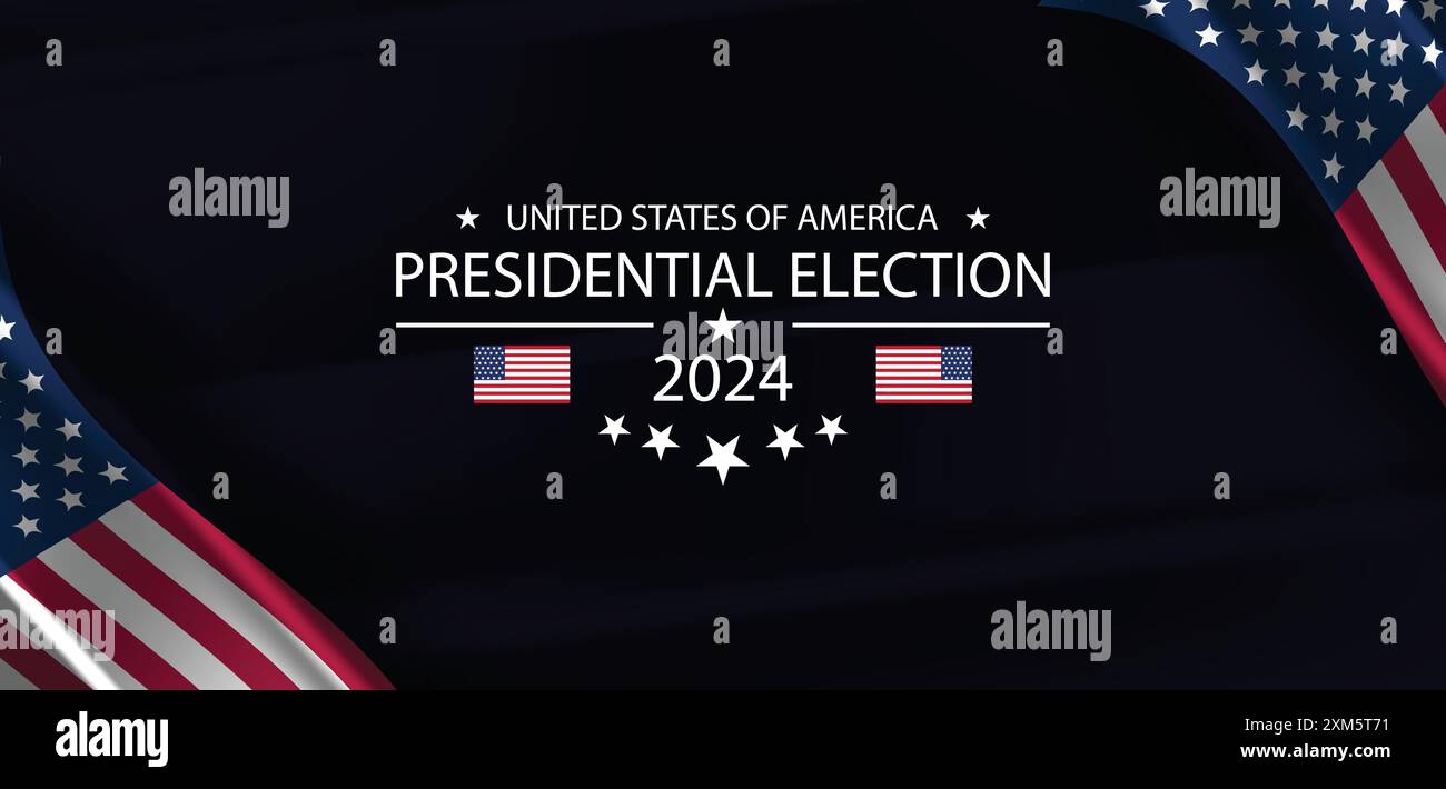 The Race for the White House Presidential Election 2024 Stock Vector ...