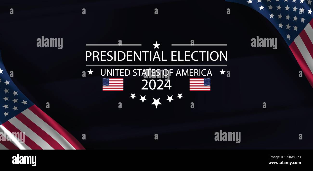 The Race for the White House Presidential Election 2024 Stock Vector ...