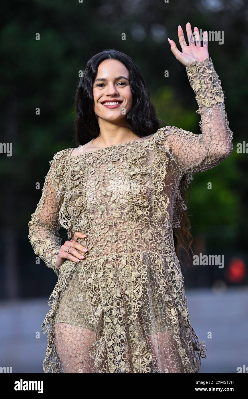 Rosalia posing for photos on the red carpet at The Prelude to the ...