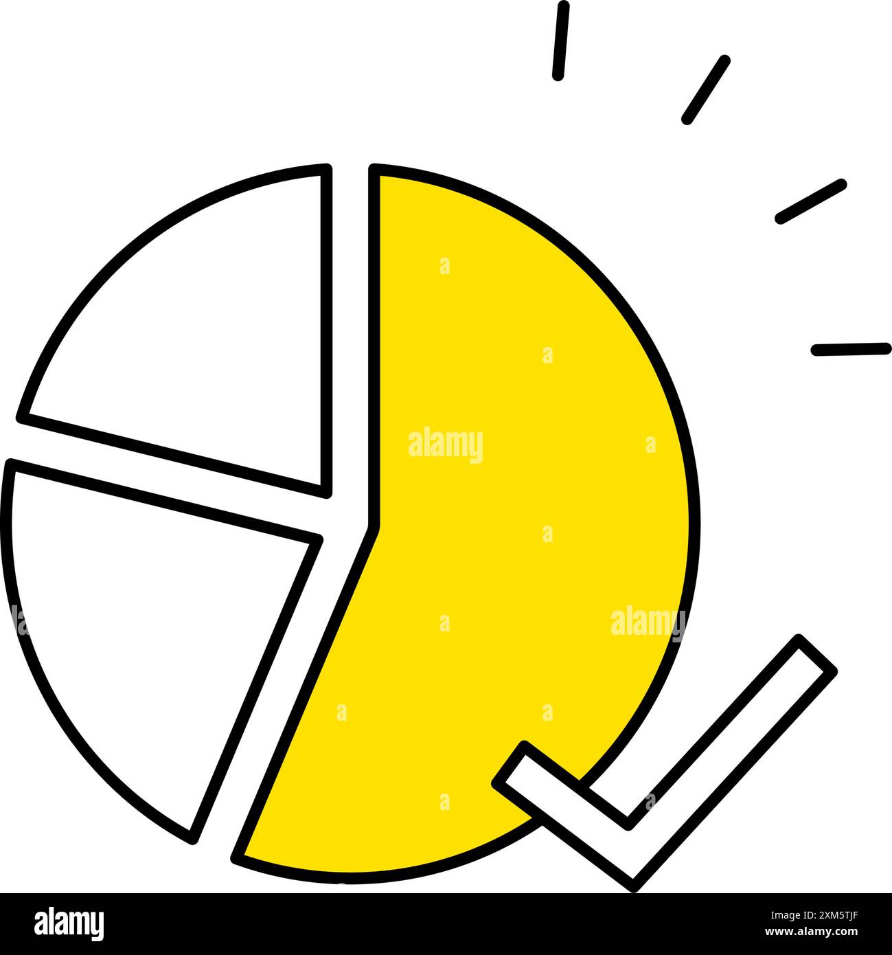 Pie charts showing performance, business icons for targets, goal ...