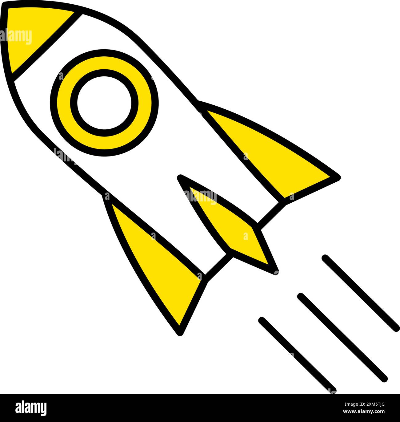 Business icons for rocket launches, target and goal achievement, and ...