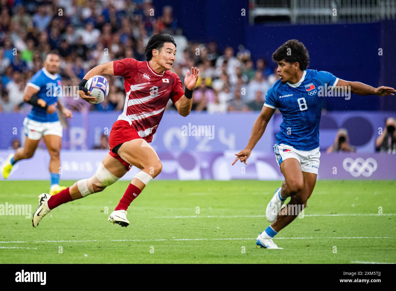Shotaro Tsuoka (Japan) and Neueli Leitufia (Samoa), Rugby Sevens, Men's ...