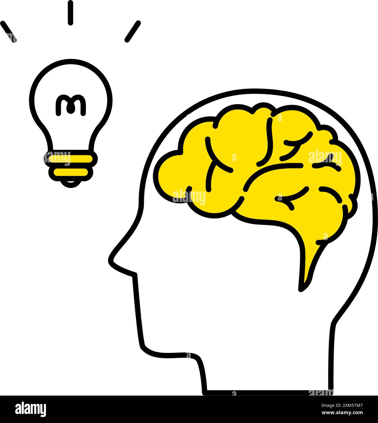 Brain of the person who inspired the idea, business icons of target ...