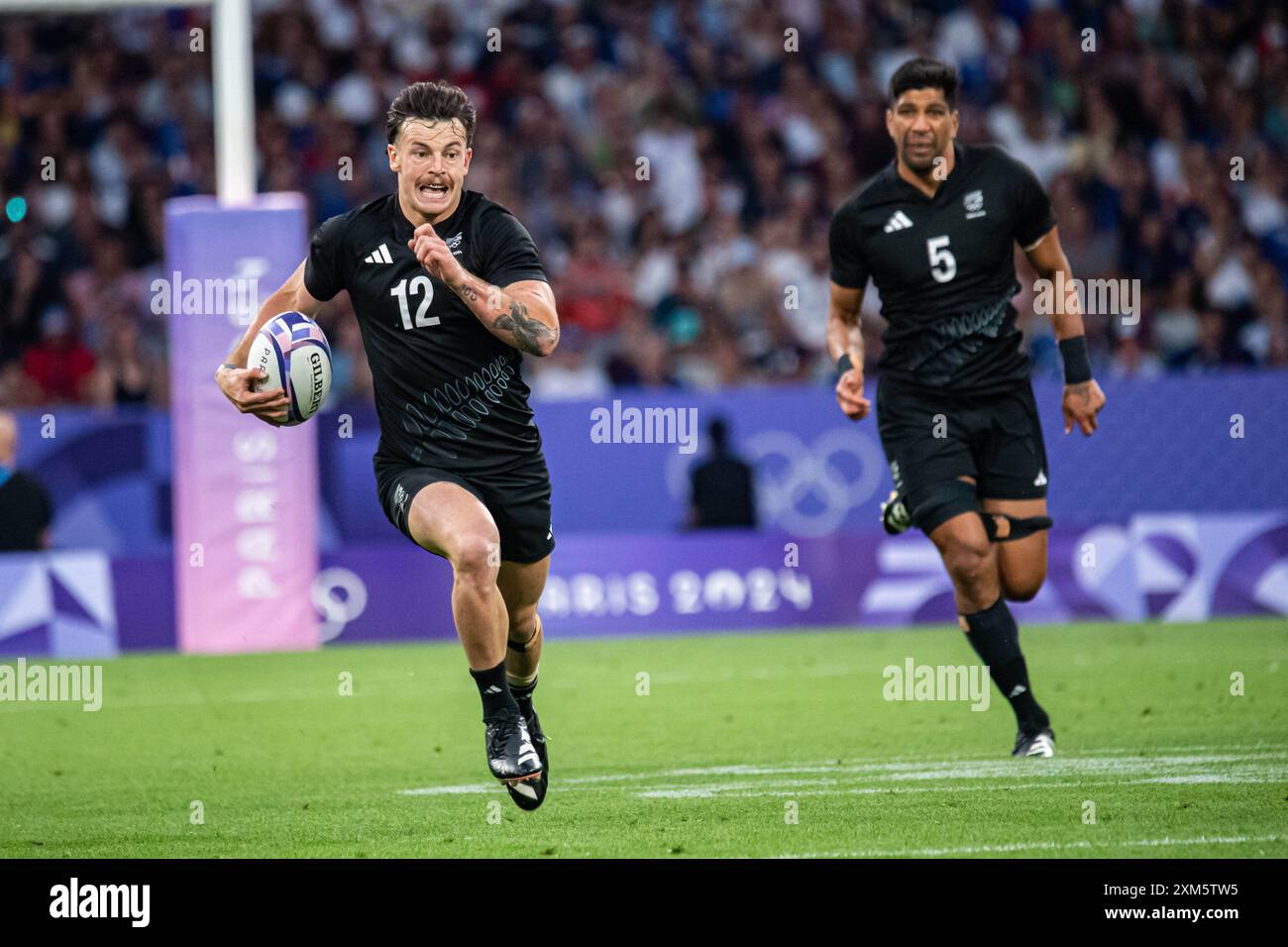 Saint Denis, France. 25th July, 2024. Leroy Carter (New Zealand), Rugby ...