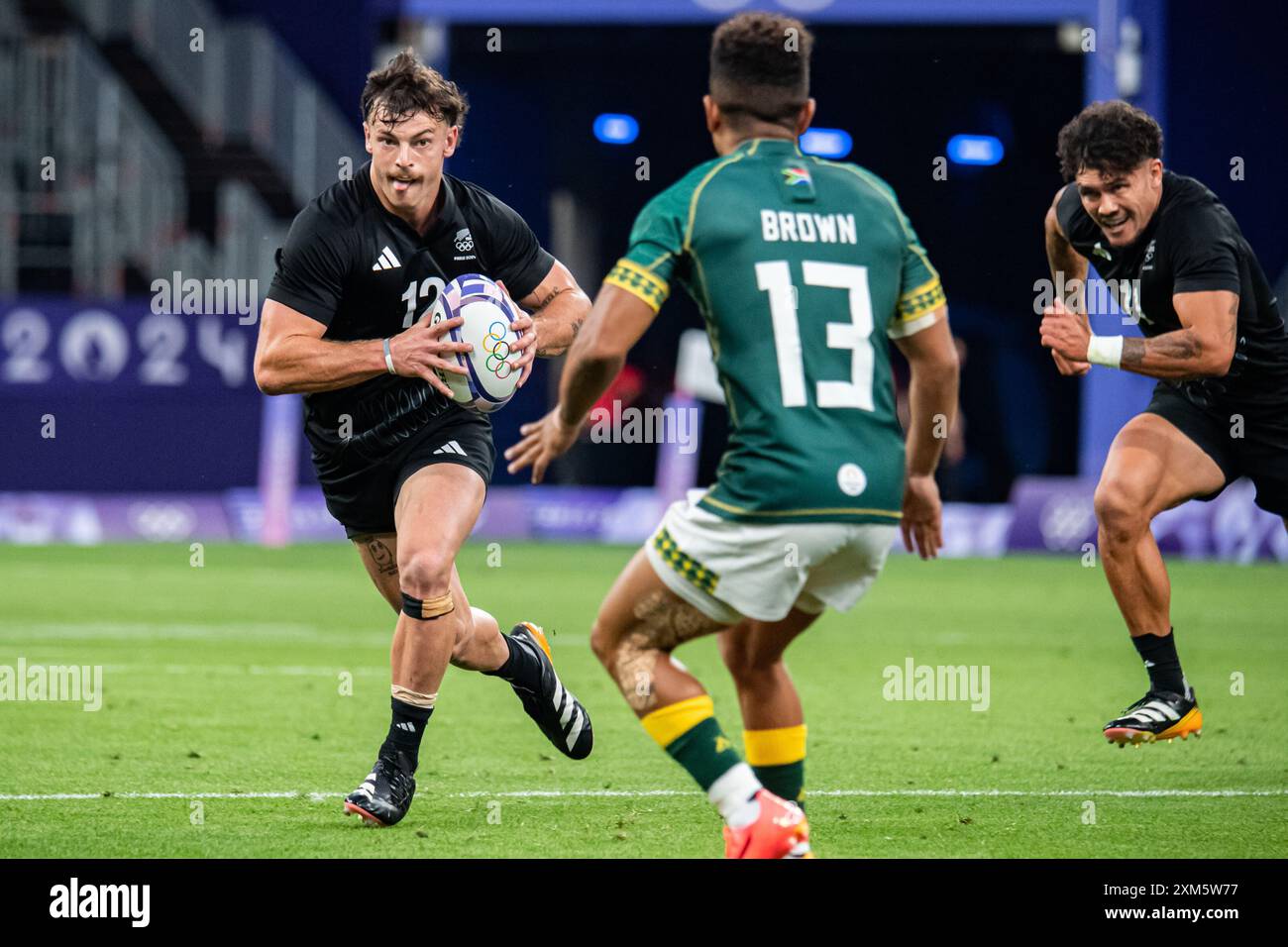 Leroy Carter (New Zealand), Rugby Sevens, Men's Quarter-final between ...