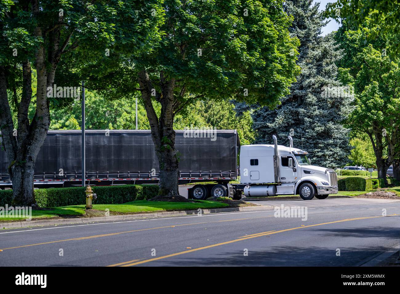 Industrial carrier white big rig semi truck with extended cab for truck ...